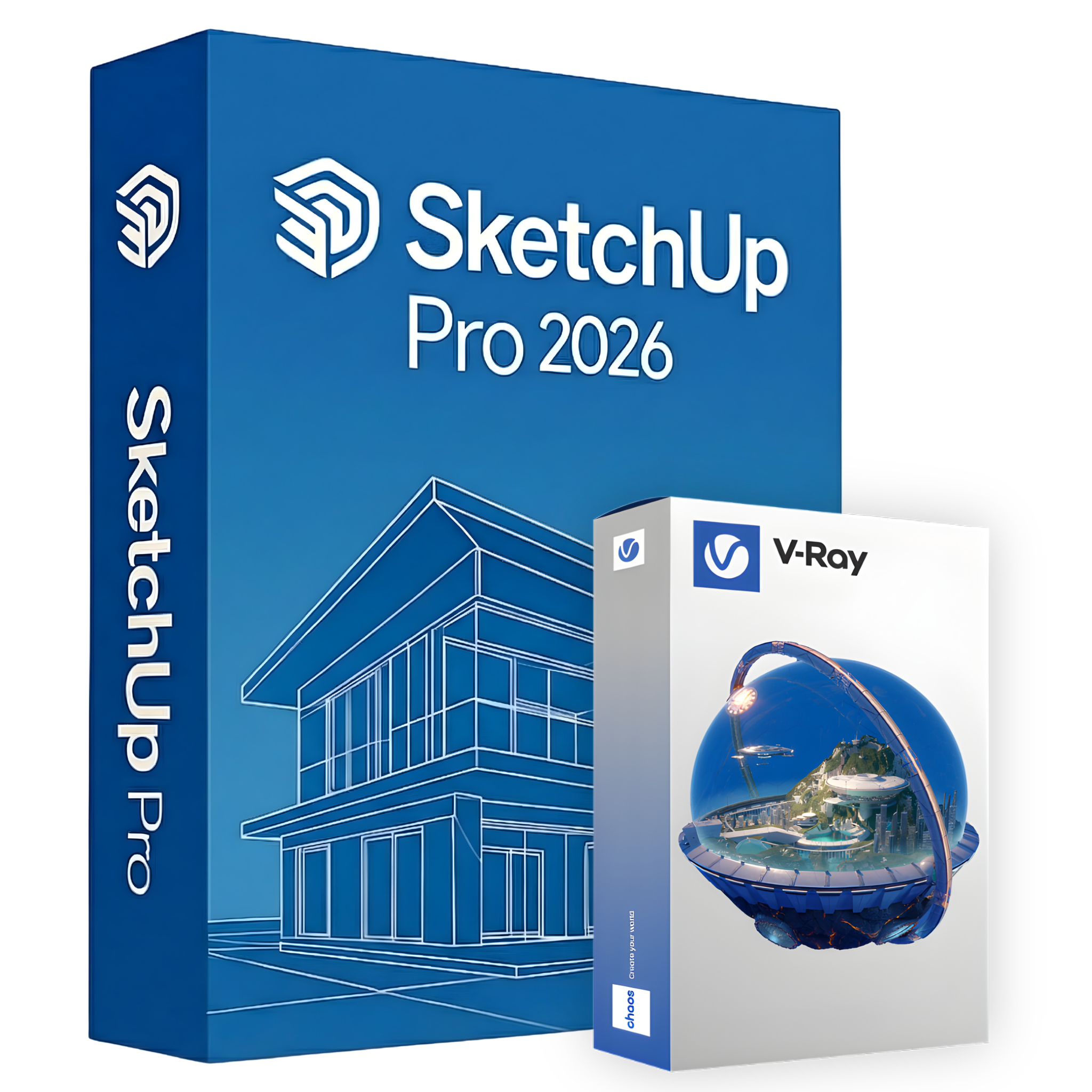 SketchUp Pro 2026 + Vray 7 – Sar Softwares